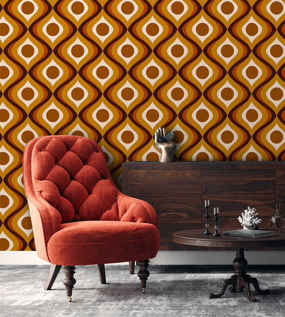 Padrão retrô dos anos 70